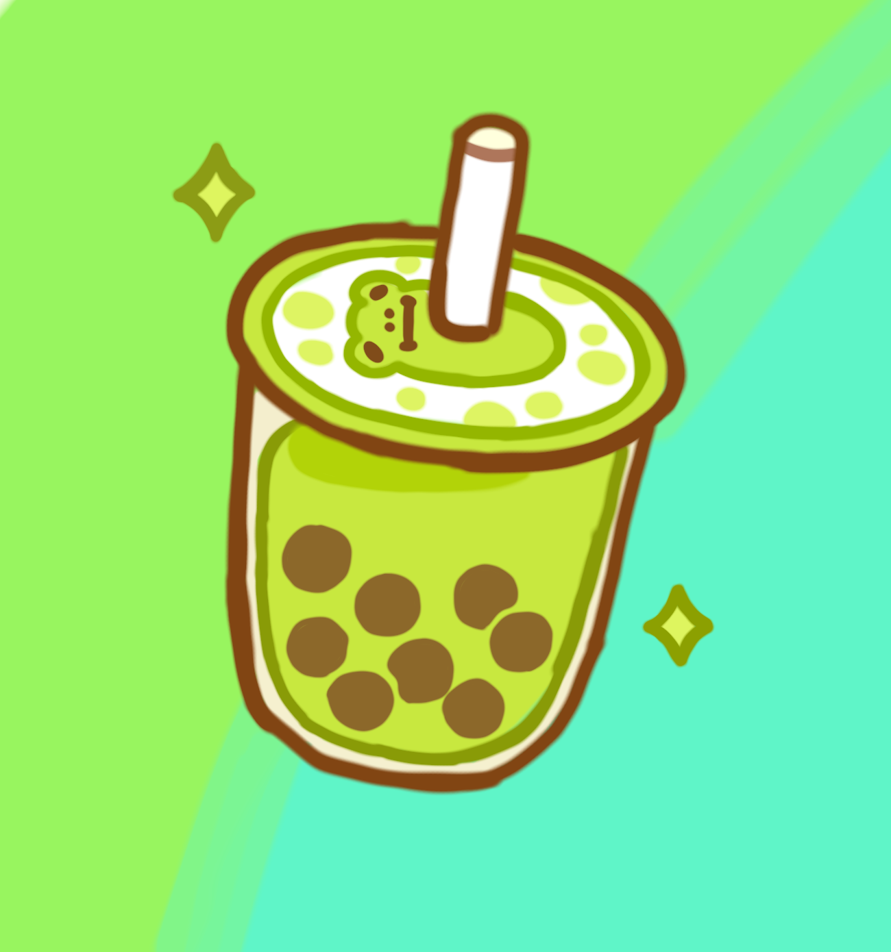 bubble tea green - ibisPaint