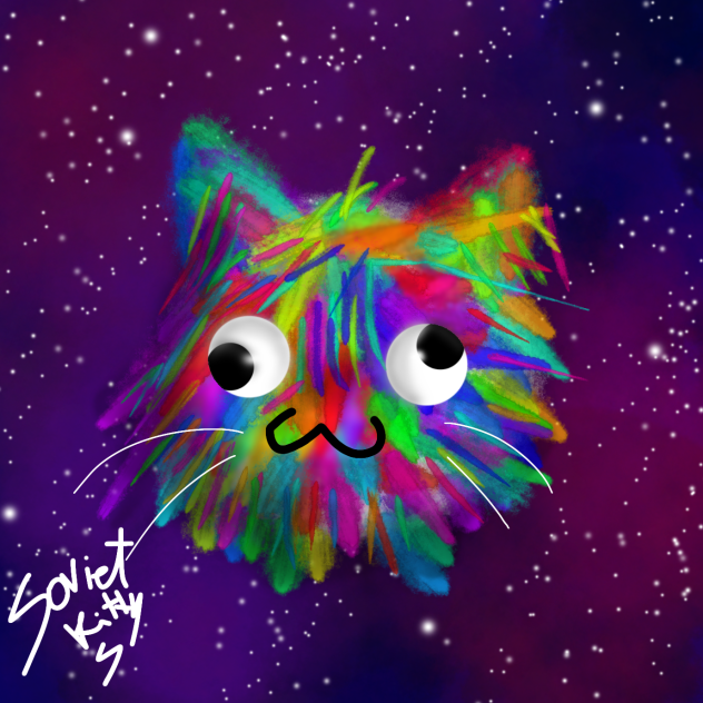 Silly fluffy cat - ibisPaint