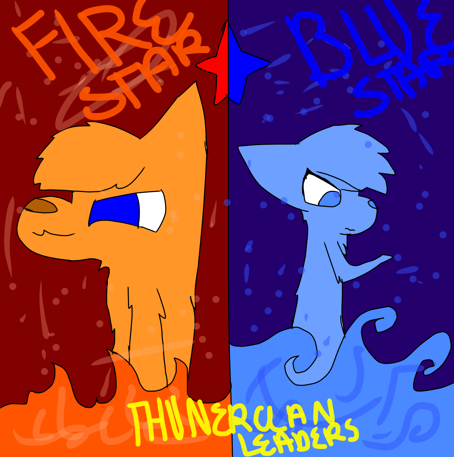 Bluestar and Firestar - ibisPaint