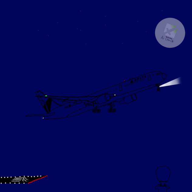 Drew delta plane from photo lines - ibisPaint