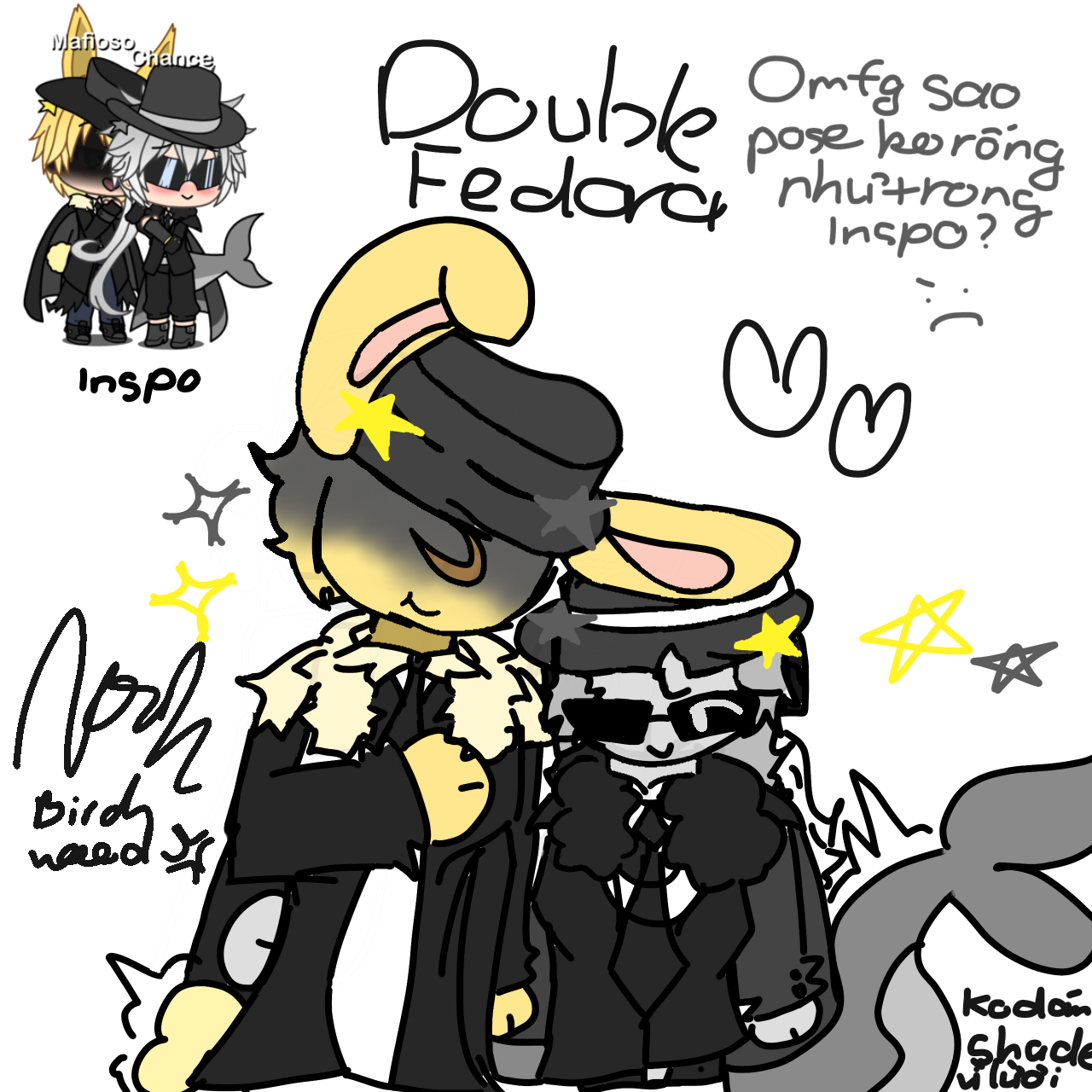 DoubleFedora fanart forsaken - ibisPaint