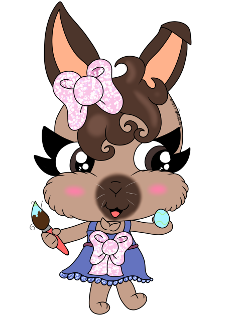 Brown Easter Bunny Girl - Speedpaint - ibisPaint