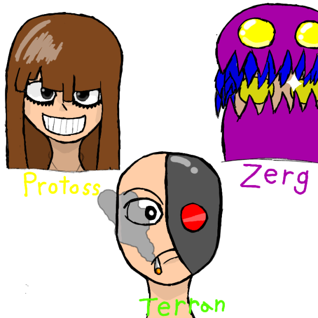 zerg terran protoss (human) - ibisPaint
