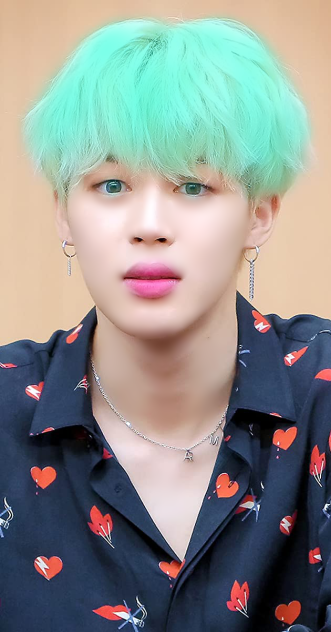 jimin light green colour hair - ibisPaint