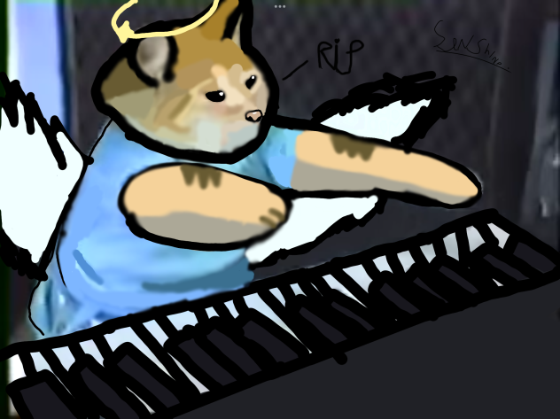 Rip piano cat - ibisPaint