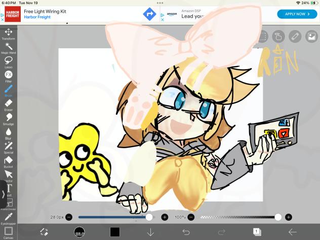 Random vocaloid rin art - ibisPaint