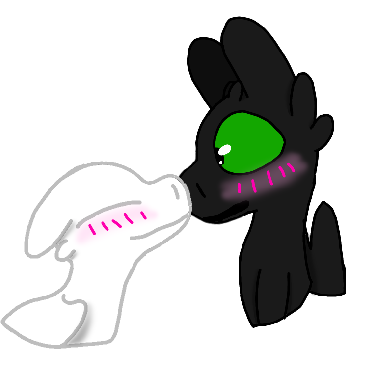 Light fury and toothless - ibisPaint