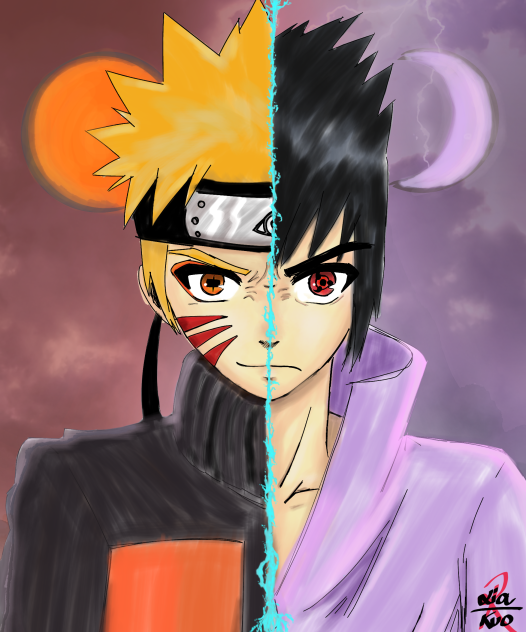 naruto vs sasuke - ibisPaint