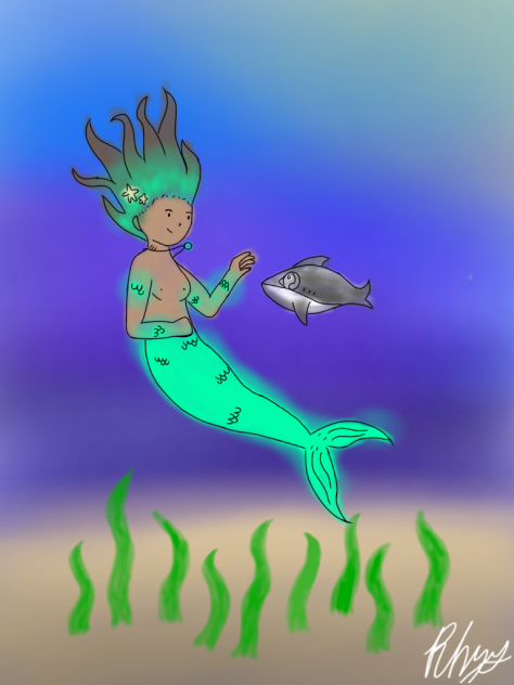 Mint Chocolate Mermaid - ibisPaint