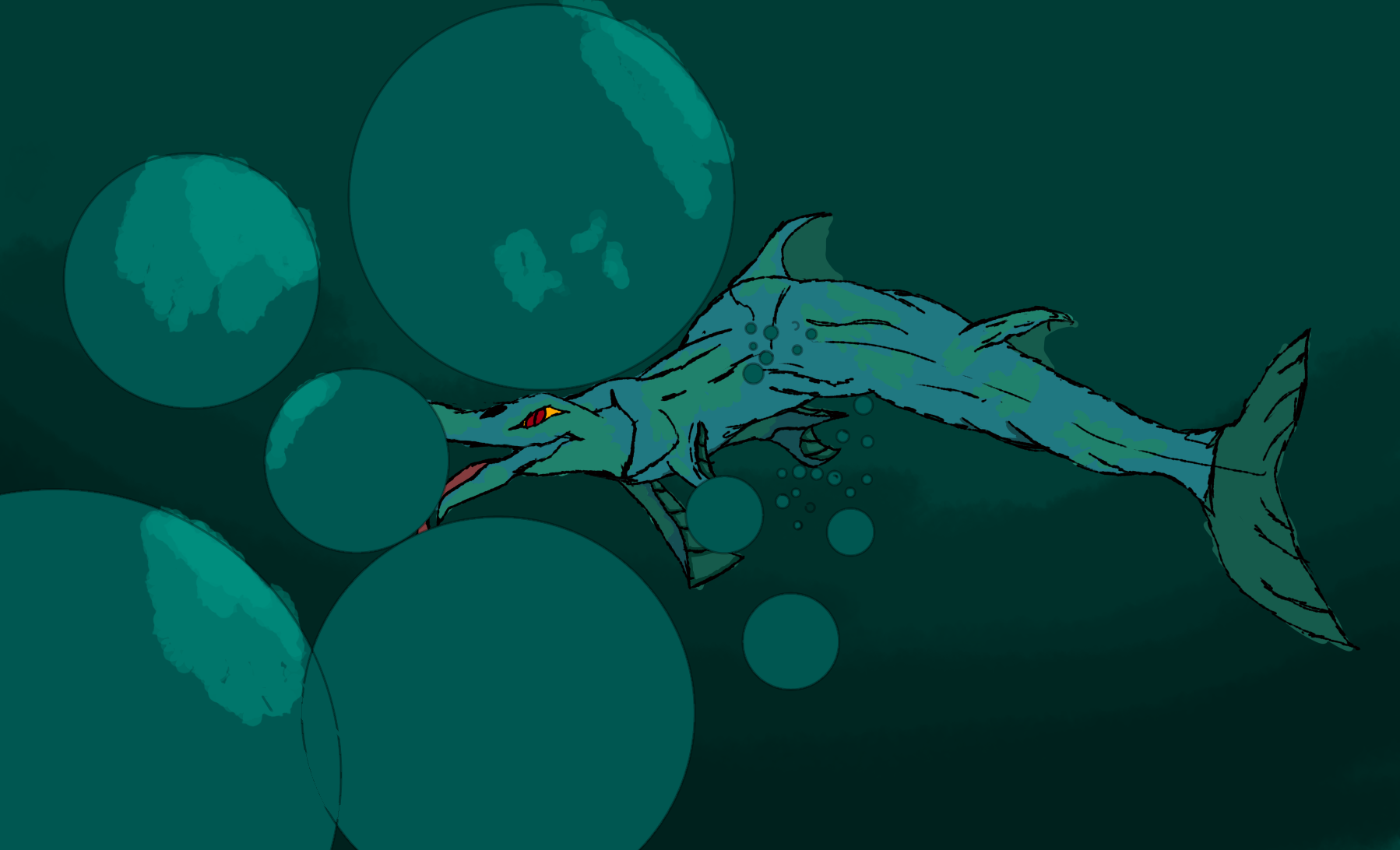 the monster of the depths - ibisPaint