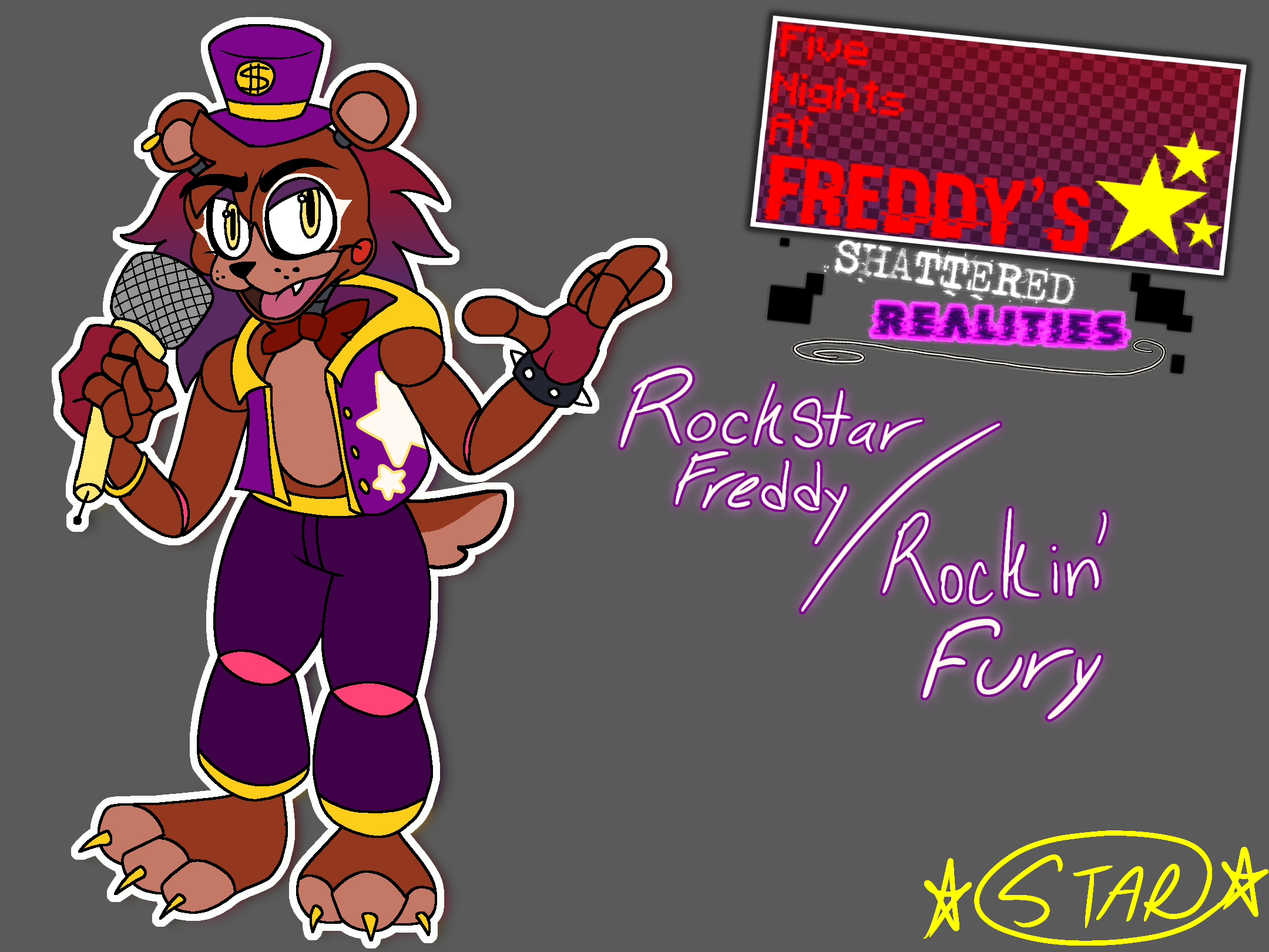FNAF Shattered realities Rockstar Freddy - ibisPaint