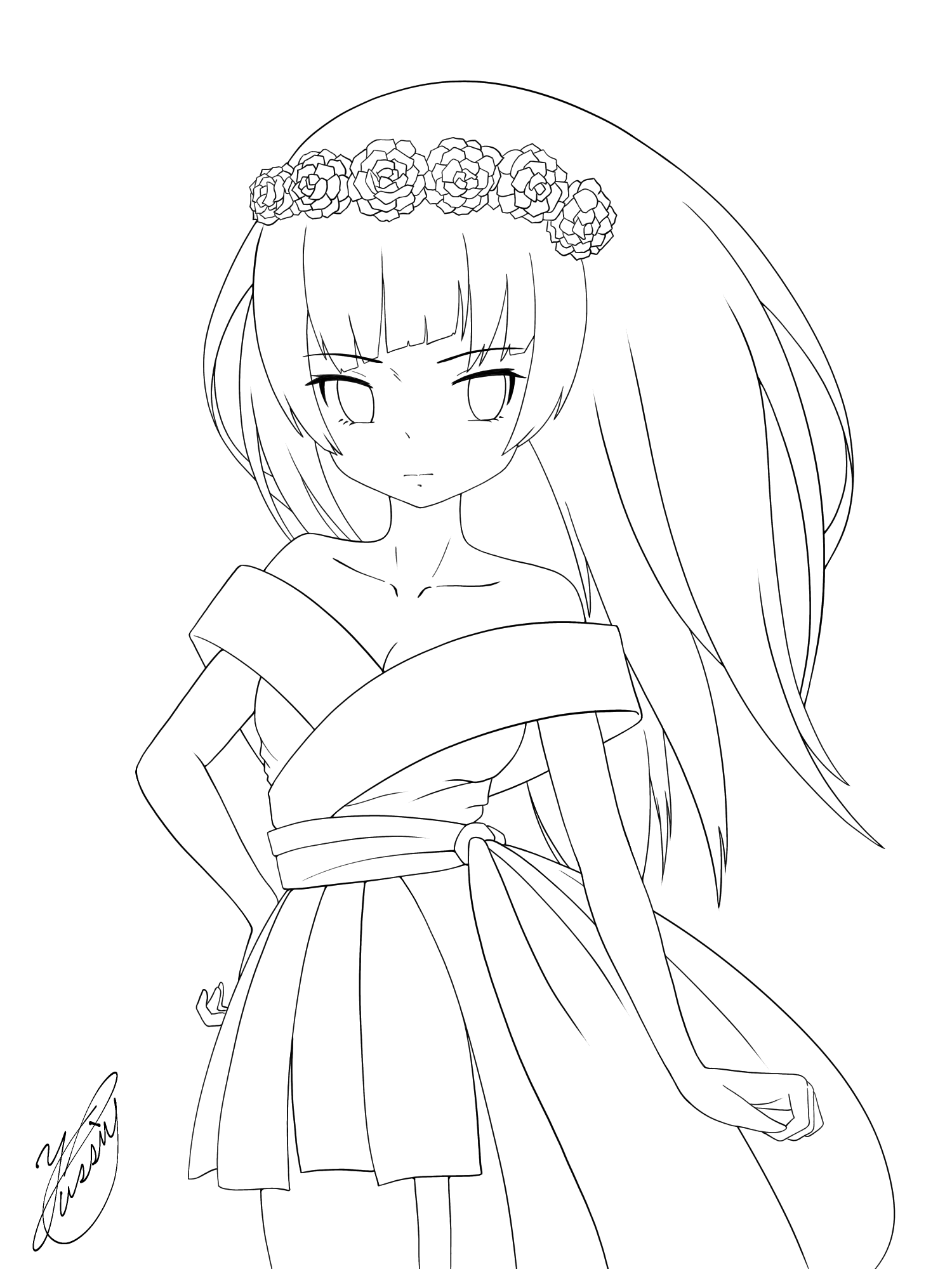 Wild Maiden（線画） - ibisPaint