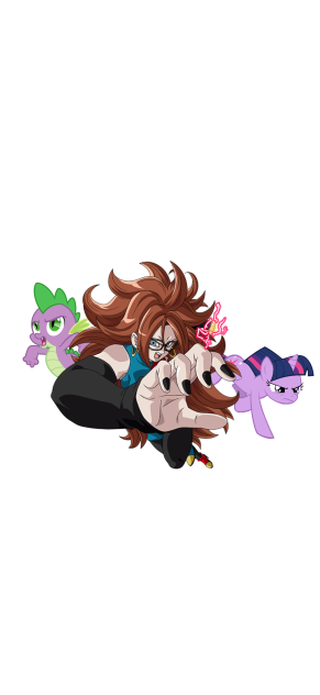 Twenty One, Twilight, and Spike - ibisPaint