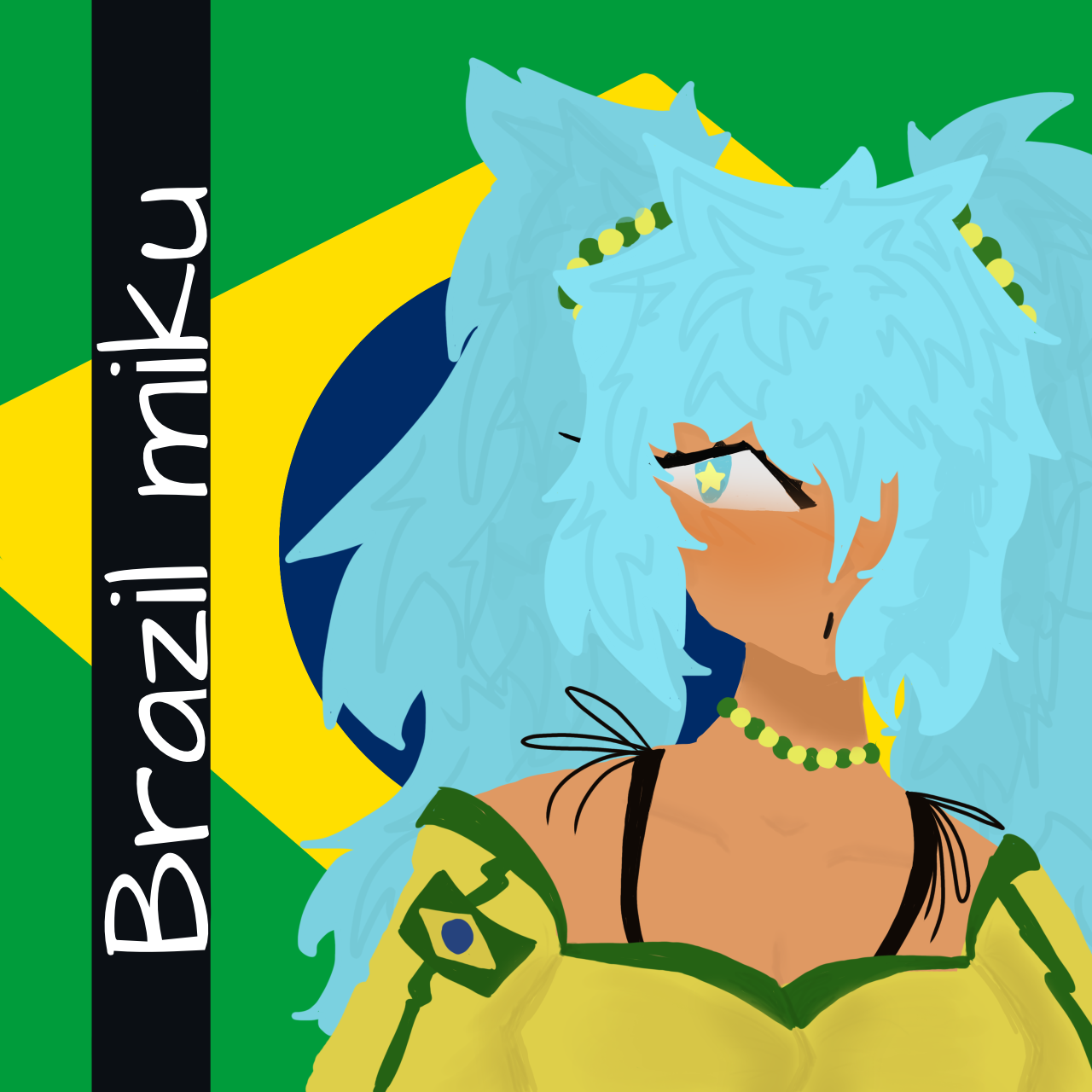 Brazil Miku! - ibisPaint