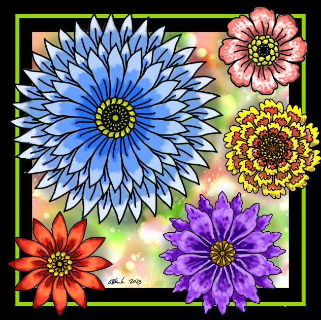 Floral Frame - ibisPaint