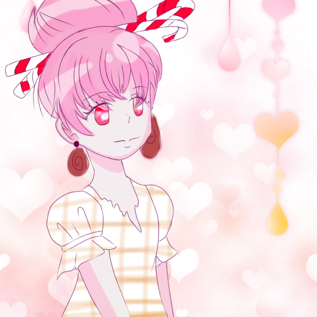 a candy cane icecream as a girl - ibisPaint