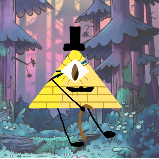 Bill cipher haunting the forest - ibisPaint