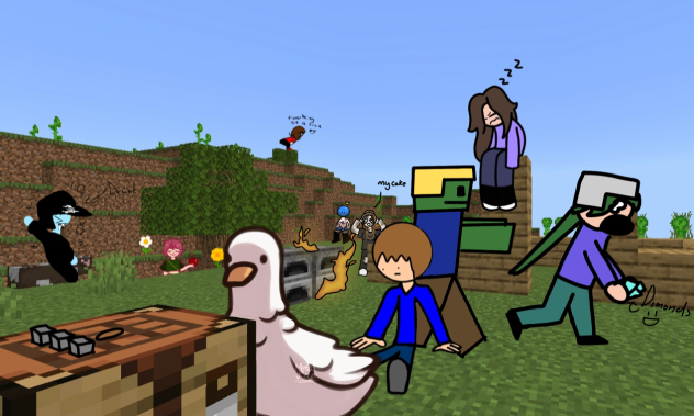 Minecraft colab - ibisPaint