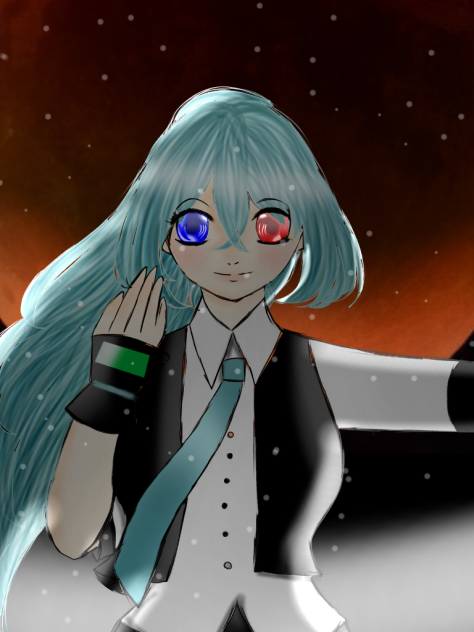 Blue Star in lunar eclipse - ibisPaint