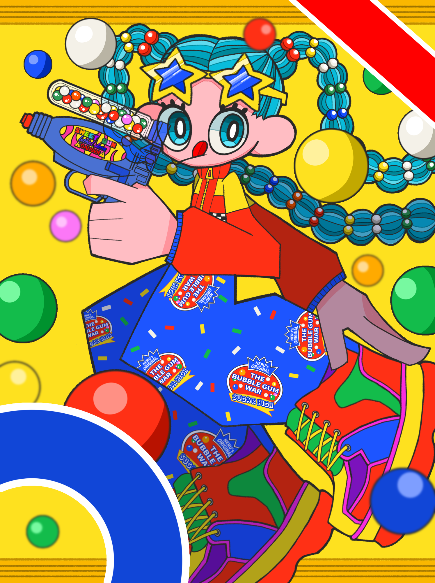 THE BUBBLE GUM WAR🔫 - ibisPaint