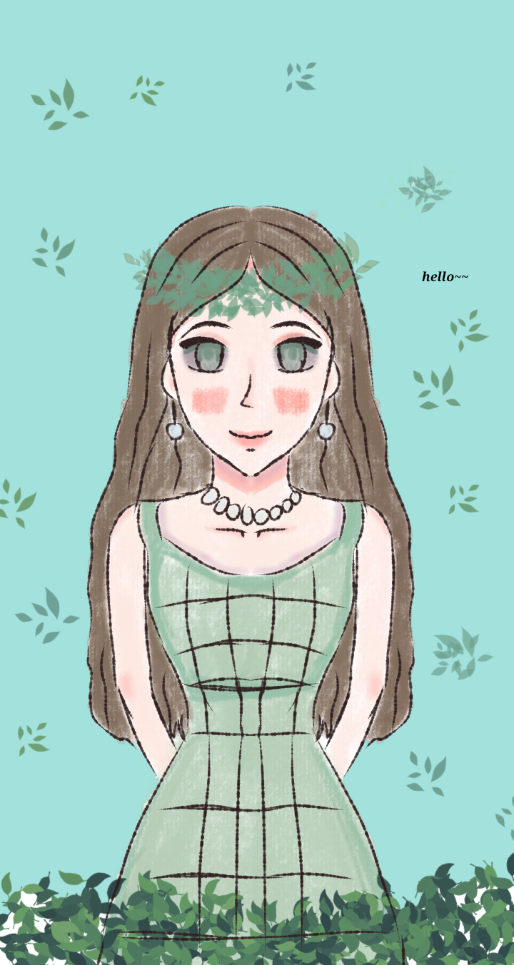 gadis daun - ibisPaint