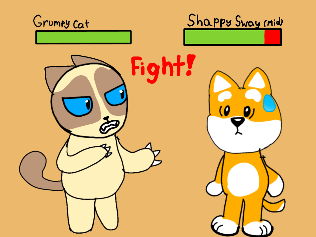 Grumpy Cat VS ShappySway - ibisPaint