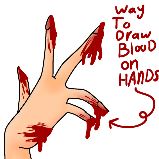 way to draw blood on hands - ibisPaint