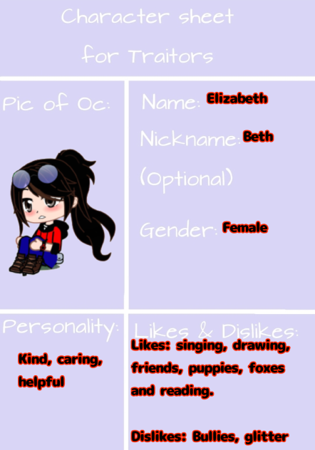 Character form for Traitors - ibisPaint