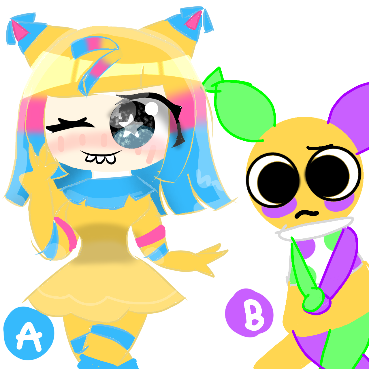 choose(A or B) 🩵💜 - ibisPaint