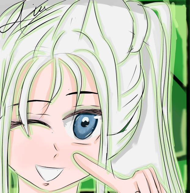 kyaaaa!! neon green💚 - ibisPaint