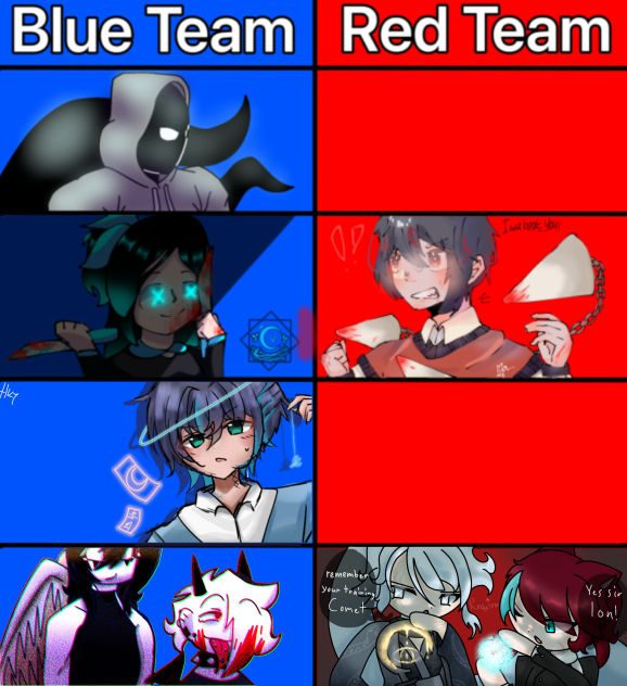Red vs Blue Collab - ibisPaint