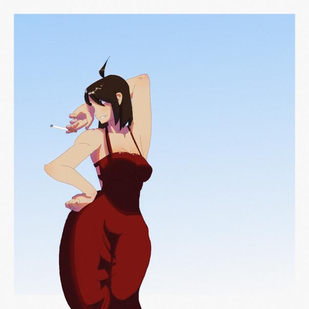 red dress - ibisPaint