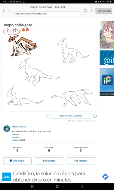 Dragon base collab - ibisPaint