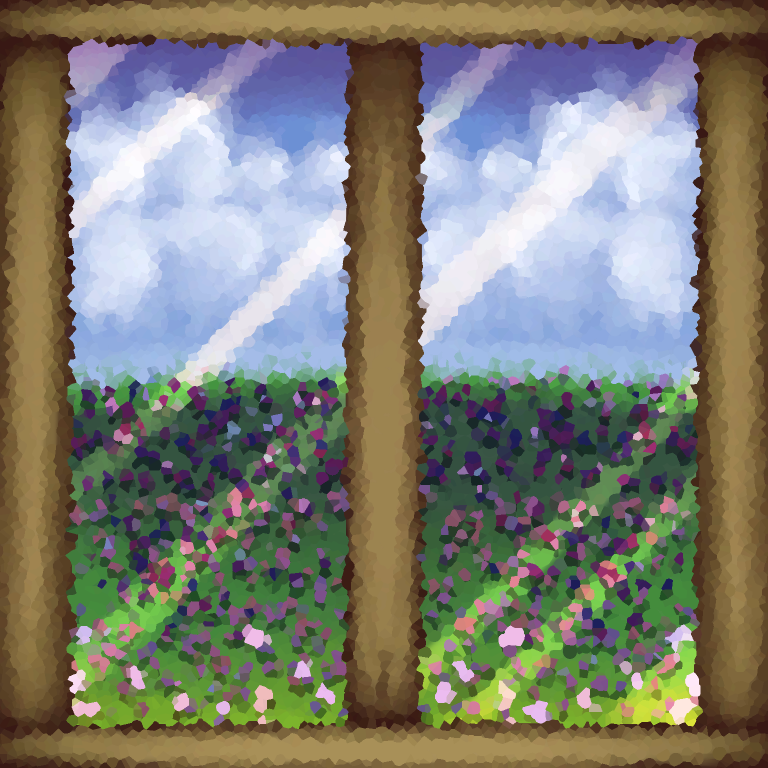 Window Spring Field Scenery 🪻 - ibisPaint