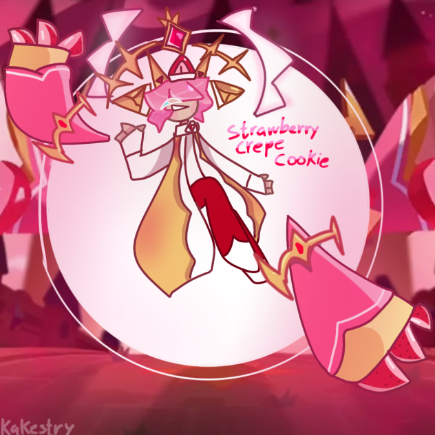 strawberry crepe cookie - ibisPaint
