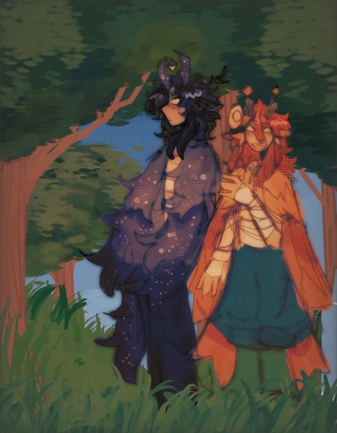 the beetle and the moth - ibisPaint