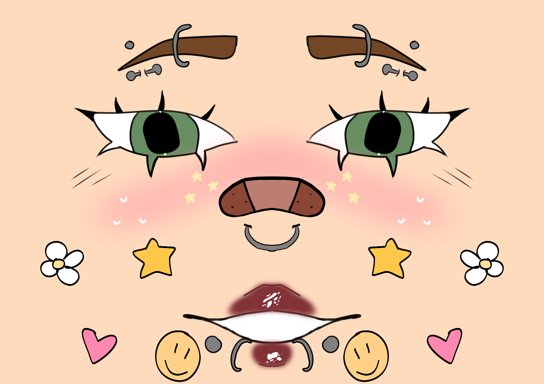 silly rainbow face UWU - ibisPaint