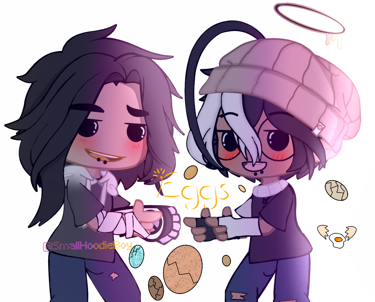 Eggs with Dominic and Yuki 😂 - ibisPaint