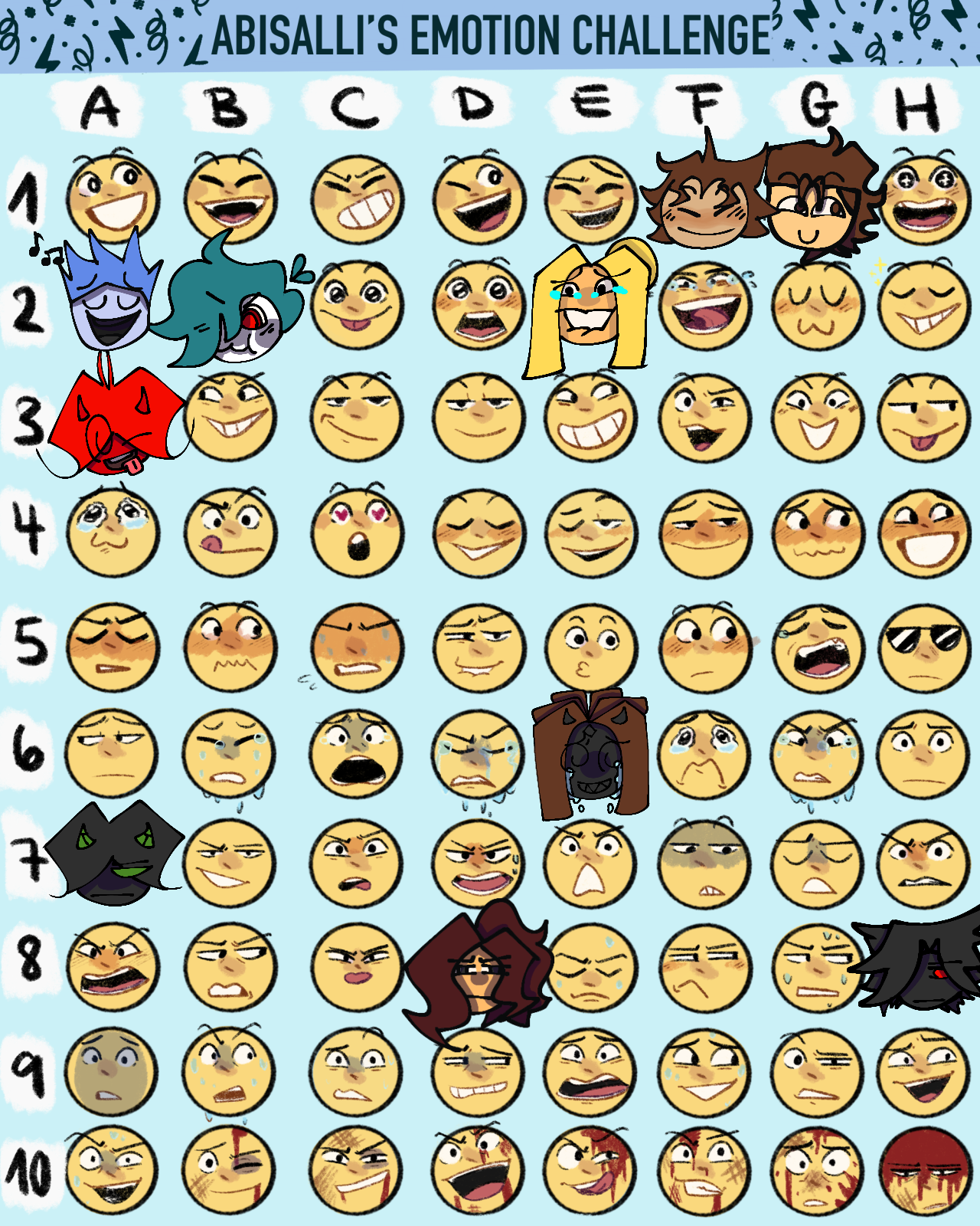 D10 of drawing HON chars with emotions - ibisPaint