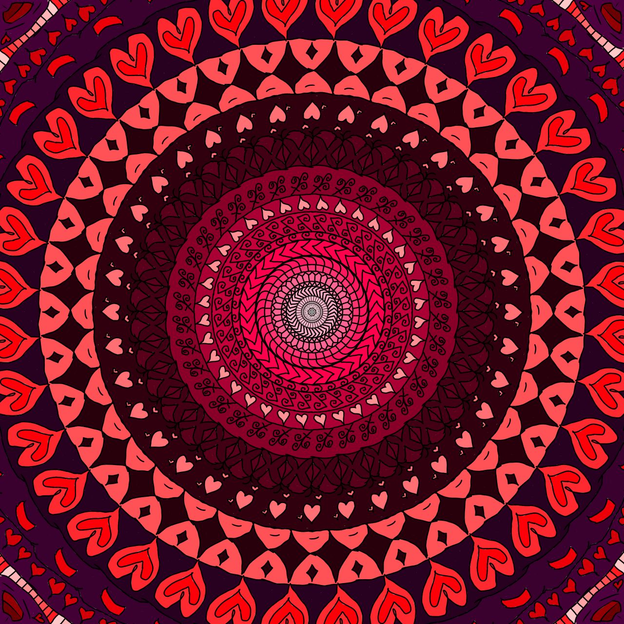 heart circle design - ibisPaint