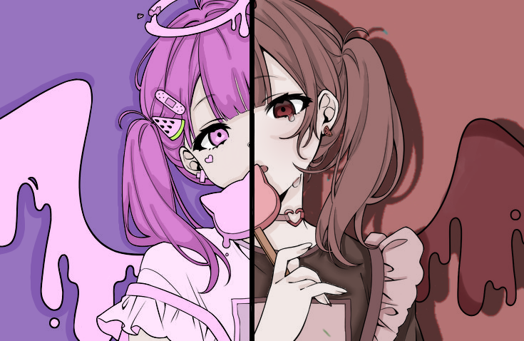 pink colouring page - ibisPaint