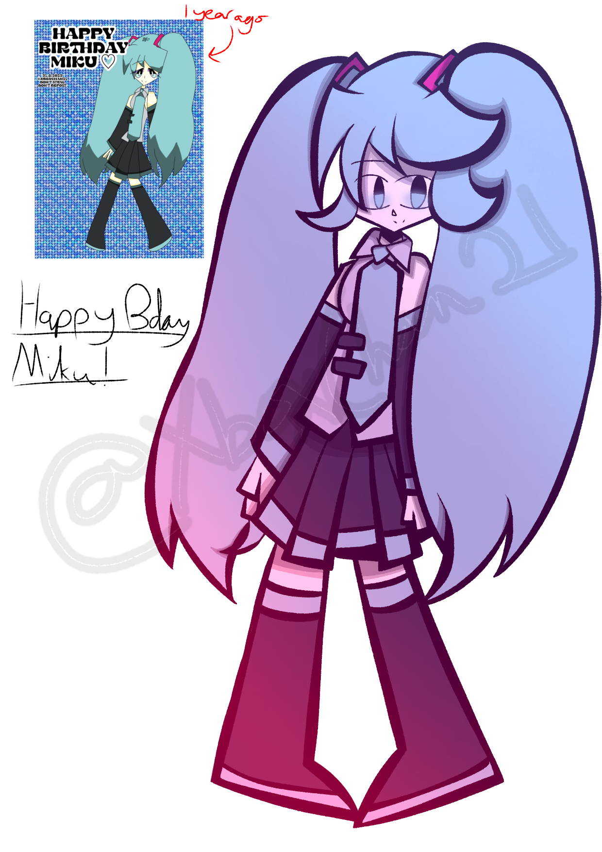 1 year remake Miku - ibisPaint