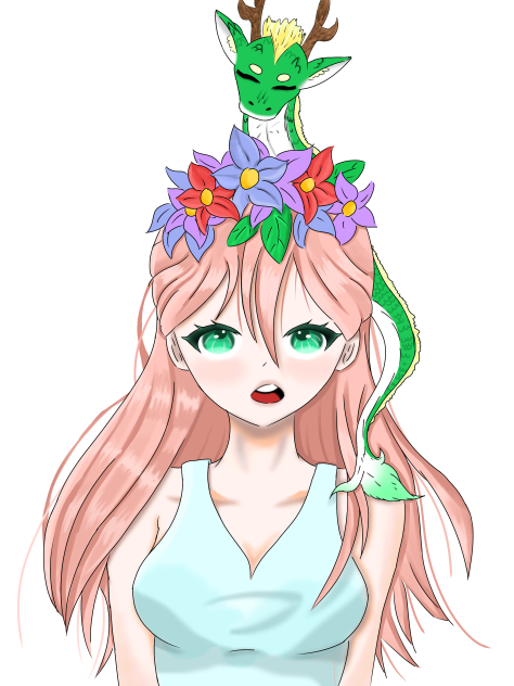 Dragon and princess - ibisPaint