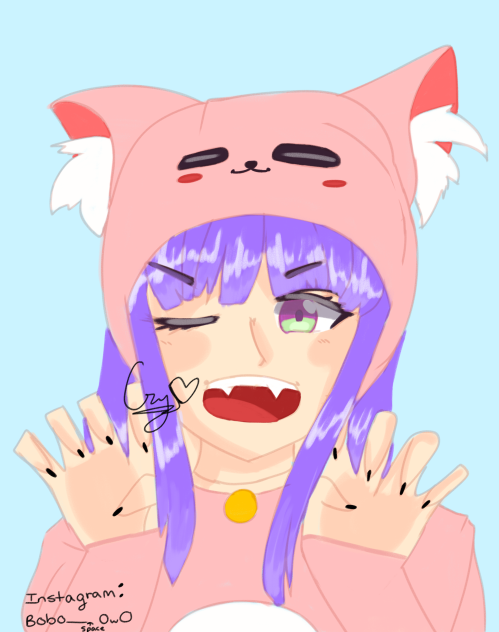 Kitty claws in the onesie - ibisPaint