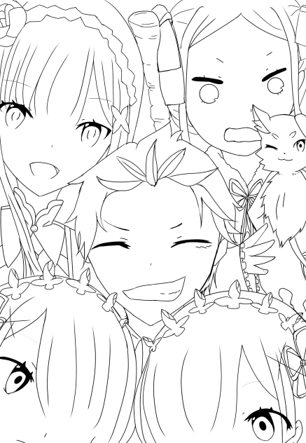 Re.ゼロの線画です！ - ibisPaint