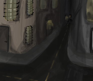 Down the road of nighttime NYC - ibisPaint