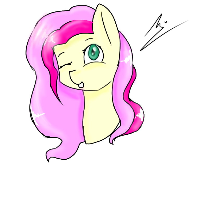 Fusion( kết hợp) Fluttershy + Pinkie Pie - ibisPaint