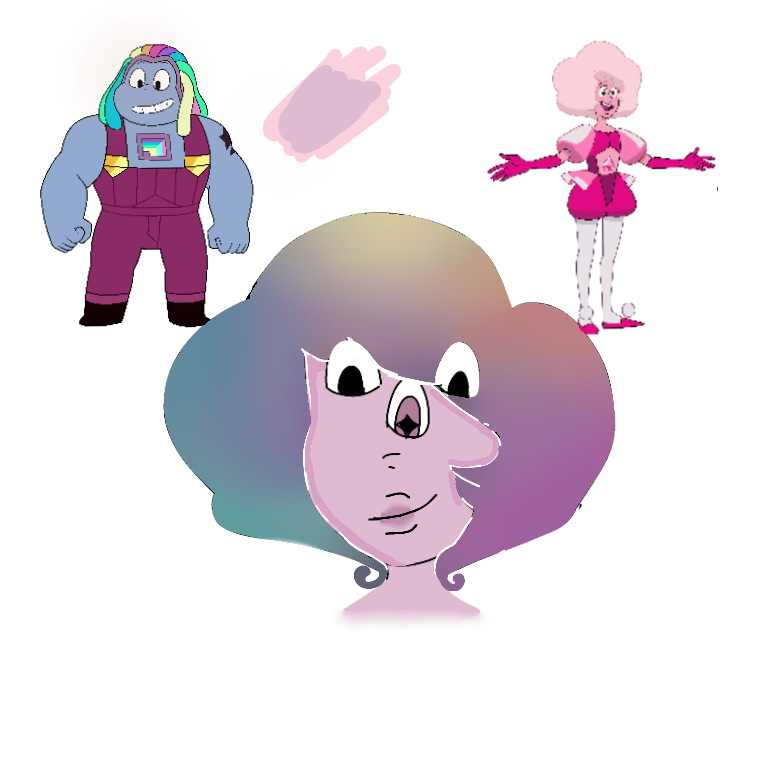 fusion between bismuth and pink diamond - ibisPaint
