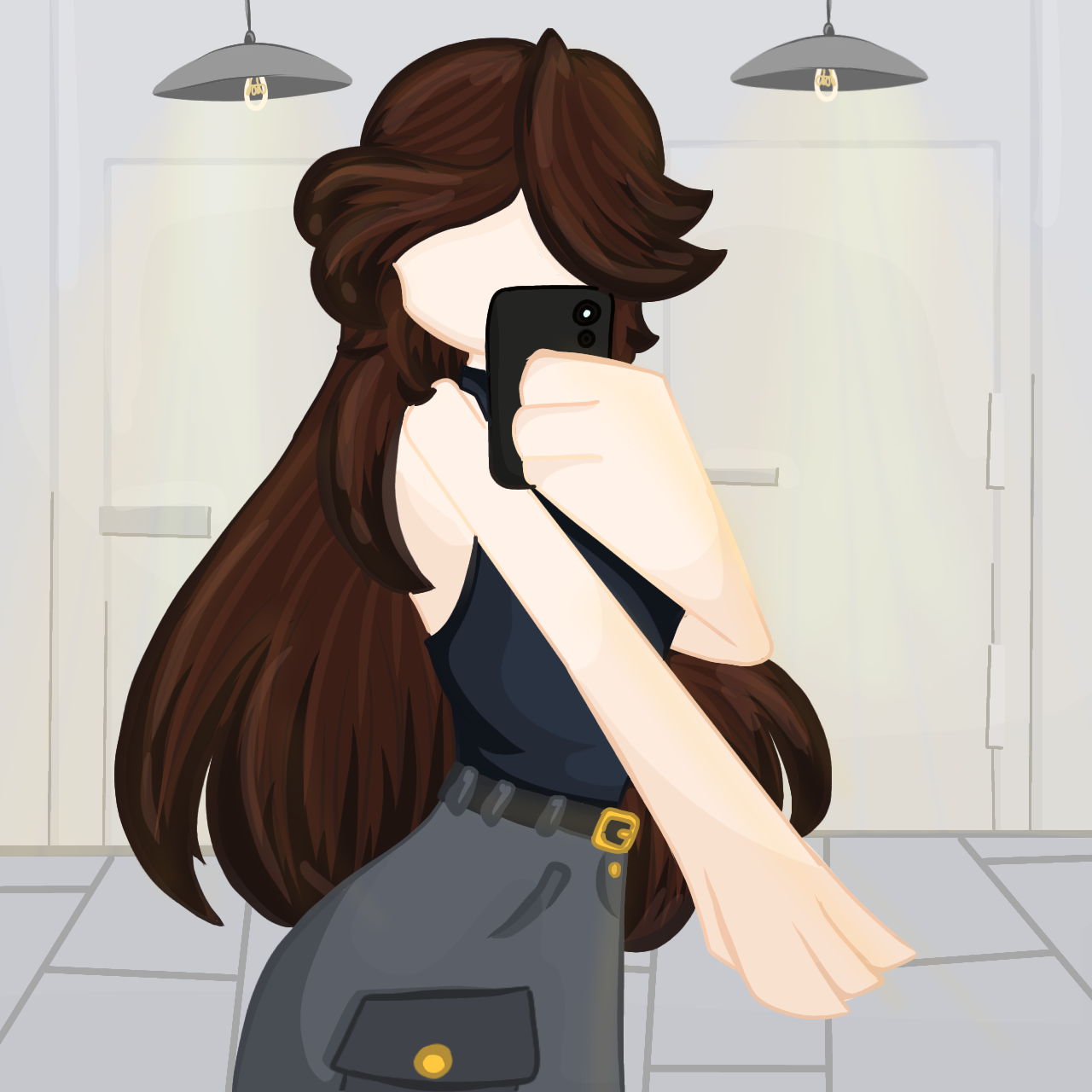 bathroom lighting T^T - ibisPaint