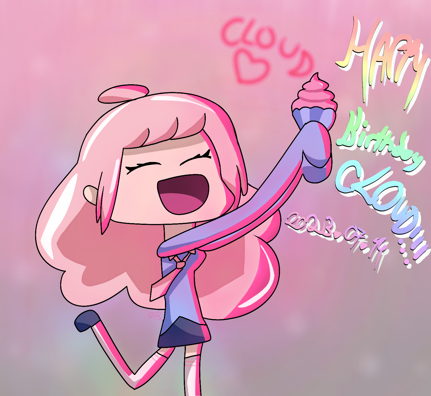 vs cloud fnf happy bday - ibisPaint